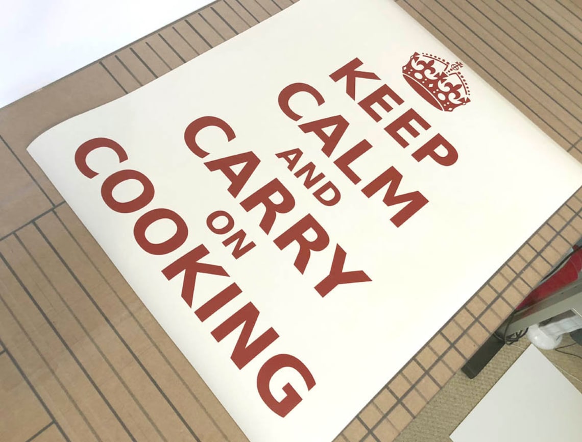 Keep Calm and Carry on Cooking Wall Sticker Keep Calm Wall - Etsy UK