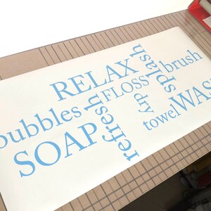 Bathroom Wall Decor Words Bathroom Decals Bathroom Wall - Etsy