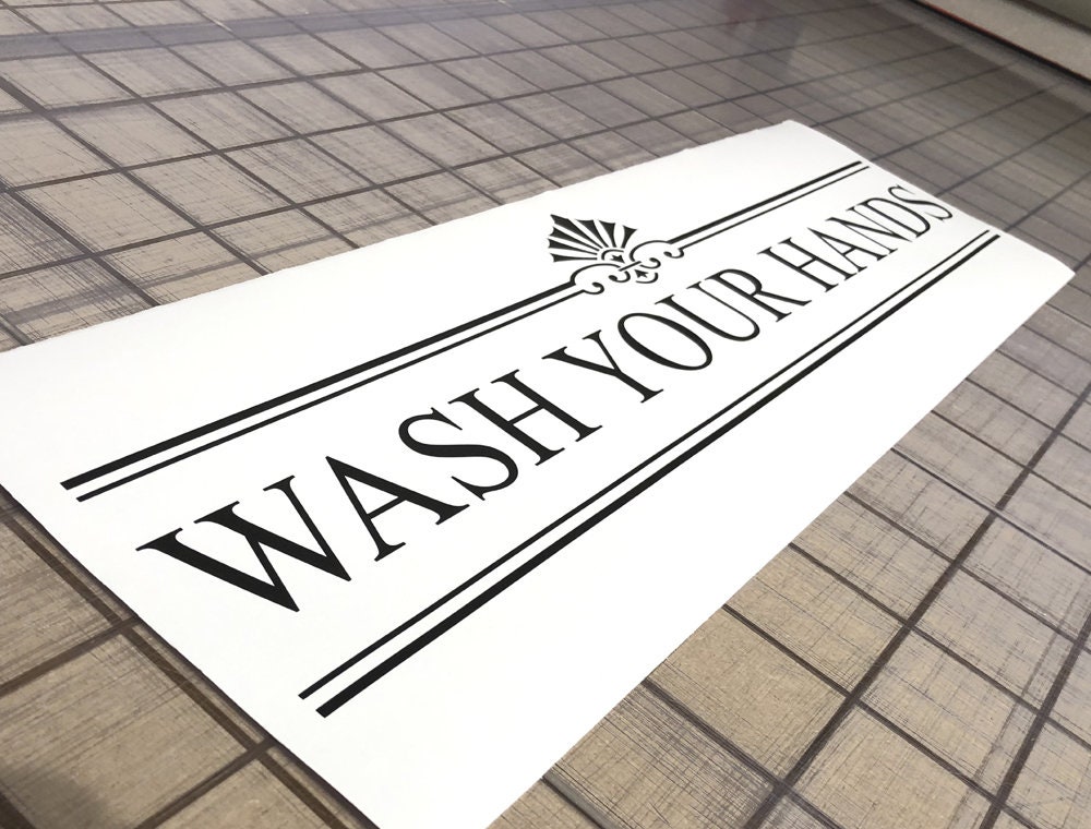 Wash Your Hands Decal, Bathroom Wall Stickers, Bathroom Wall Decals ...