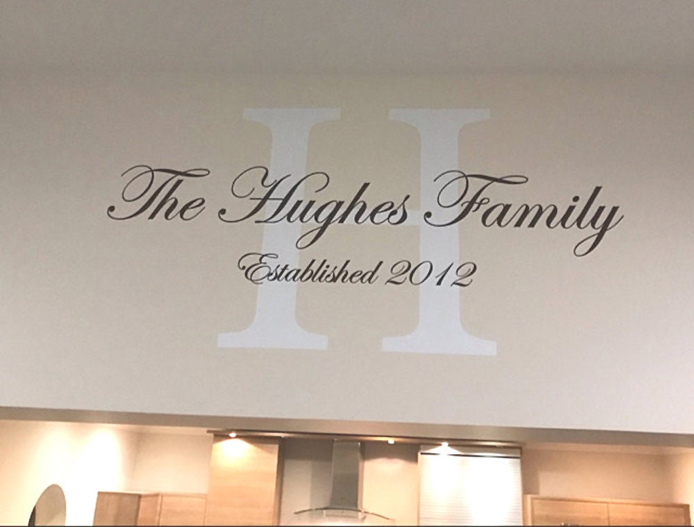 Personalised Family Name Wall Sticker Family Wall Art - Etsy UK