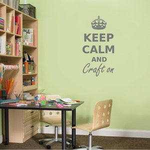 Keep Calm Sticker Craft Room Sign Keep Calm Wall Art Craft - Etsy