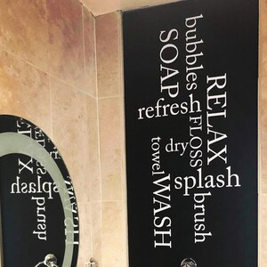 Bathroom Wall Decor Words Bathroom Decals Bathroom Wall - Etsy