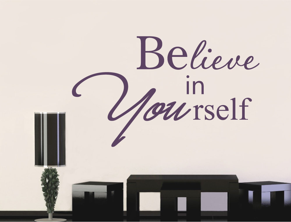 Believe in Yourself Wall Sticker Be Yourself Wall Art - Etsy