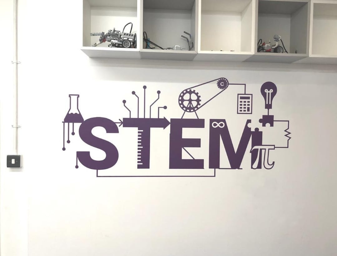 STEM Wall Sticker, Science Wall Art, School Wall Stickers, STEM Wall ...