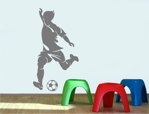 Footballer Football Sticker Soccer Decal Soccer Wall Decal | Etsy