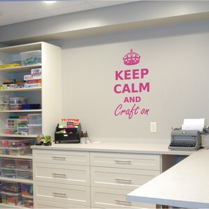 Keep Calm Sticker Craft Room Sign Keep Calm Wall Art Craft - Etsy