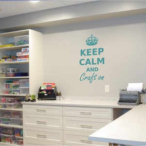 Keep Calm Sticker Craft Room Sign Keep Calm Wall Art Craft - Etsy