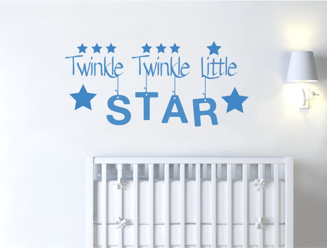 Twinkle Twinkle Little Star Nursery Wall Decal Baby Nursery Quote Wall ...