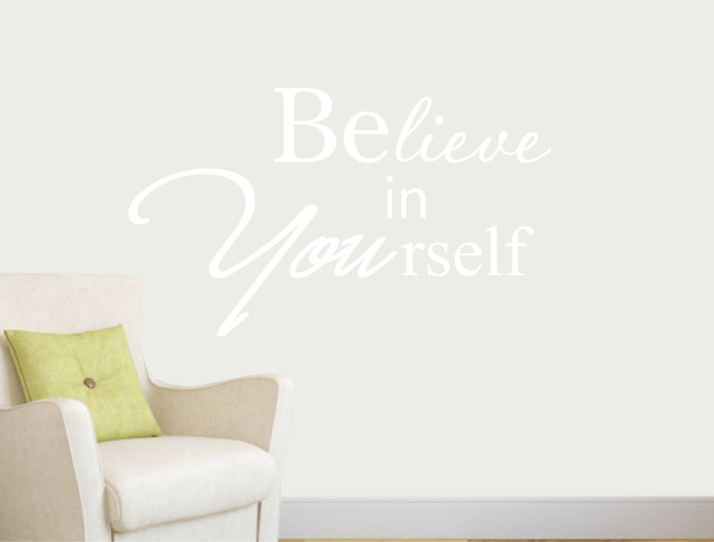 Believe in Yourself Wall Sticker Be Yourself Wall Art - Etsy
