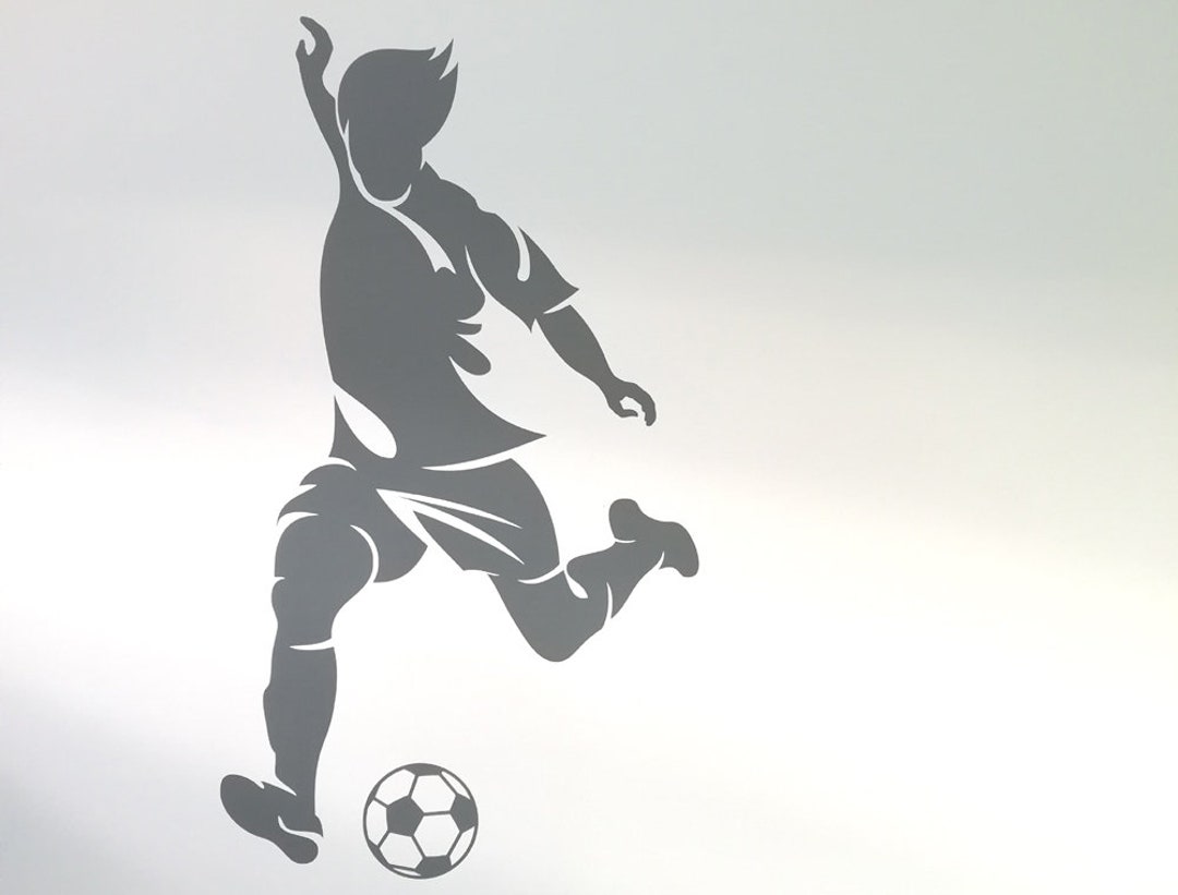 Footballer Football Sticker, Soccer Decal, Soccer Wall Decal, Football ...