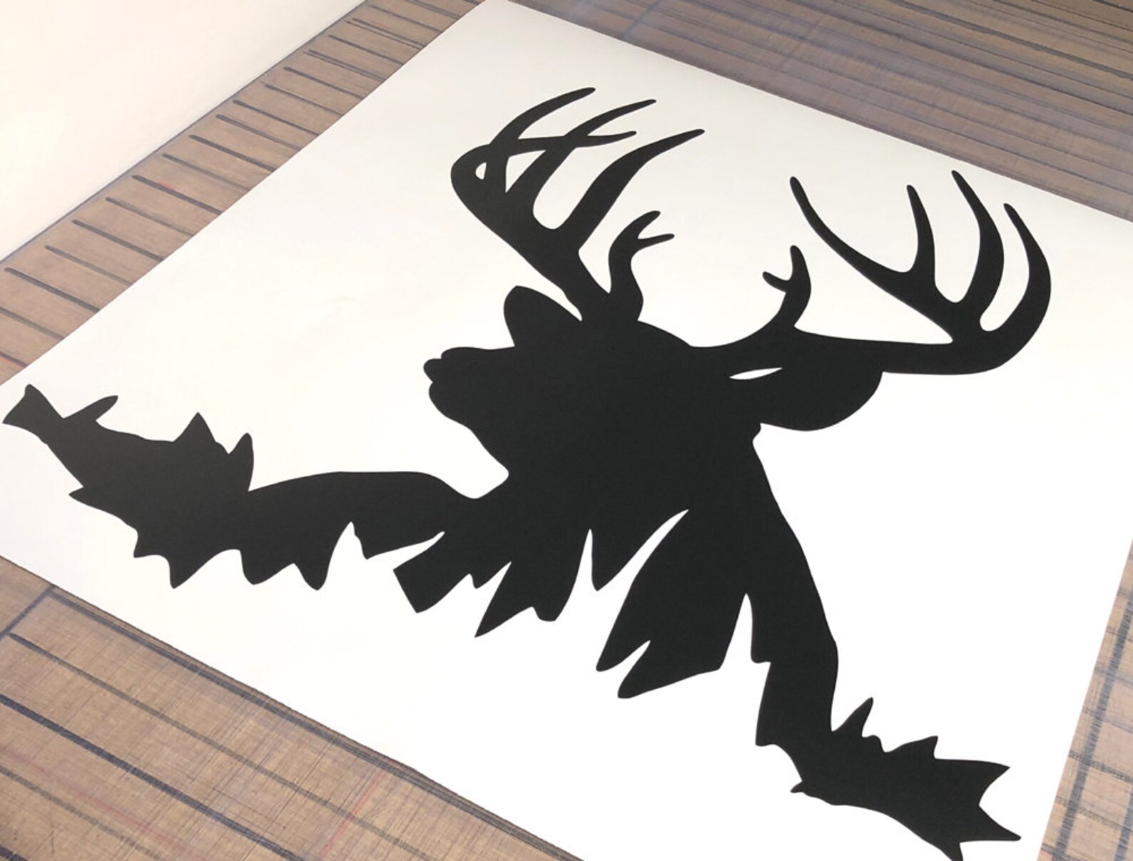Deer Wall Sticker Dear Head Wall Sticker Deer Wall Decal - Etsy UK