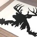Deer Wall Sticker Dear Head Wall Sticker Deer Wall Decal - Etsy UK