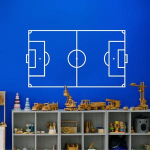 Football Pitch Wall Sticker for Soccer Bedroom, Football Lover Gift ...