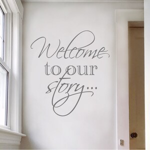 Welcome to Our Story Wall Sticker, Welcome to Our Story Decal, Wall ...