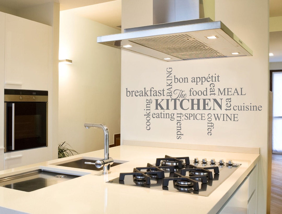 Kitchen Wall Art Sticker Cloud, Kitchen Word Sticker, Kitchen Wall ...