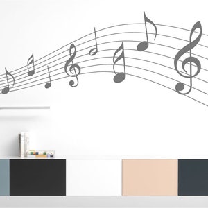 Large Music Notes Wall Sticker, Music Wall Art, Music Wall Decal, Music ...