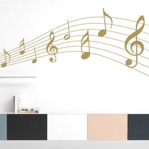 Large Music Notes Wall Sticker, Music Wall Art, Music Wall Decal, Music ...