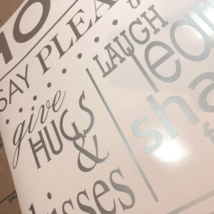 House Rules Wall Sticker, House Rules Wall Decal, House Rules Wall Art ...