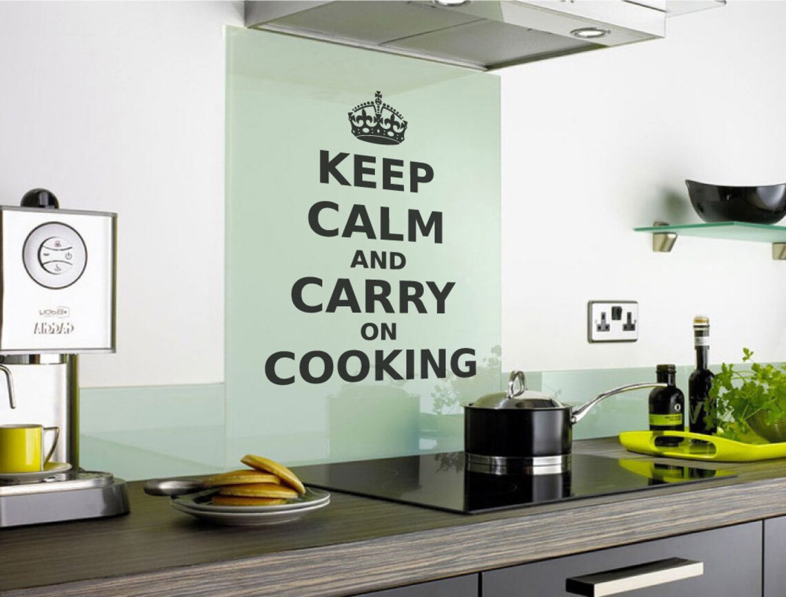Keep Calm and Carry on Cooking Wall Sticker Keep Calm Wall - Etsy UK