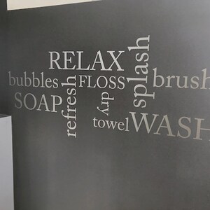 Bathroom Wall Decor Words Bathroom Decals Bathroom Wall - Etsy