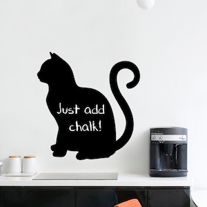 Cat Blackboard Wall Sticker, Blackboard Wall Stickers, Chalkboard ...