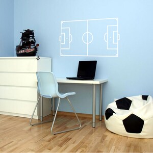 Football Pitch Wall Sticker for Soccer Bedroom, Football Lover Gift ...