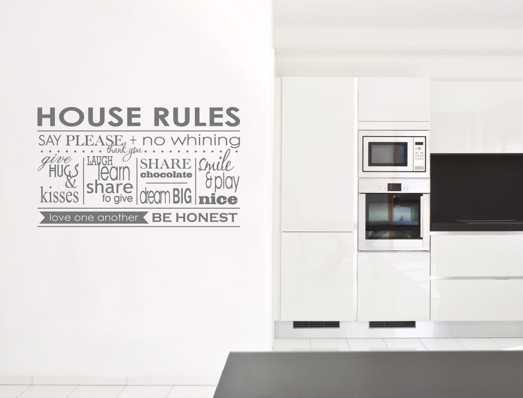 House Rules Wall Sticker House Rules Wall Decal House Rules - Etsy UK