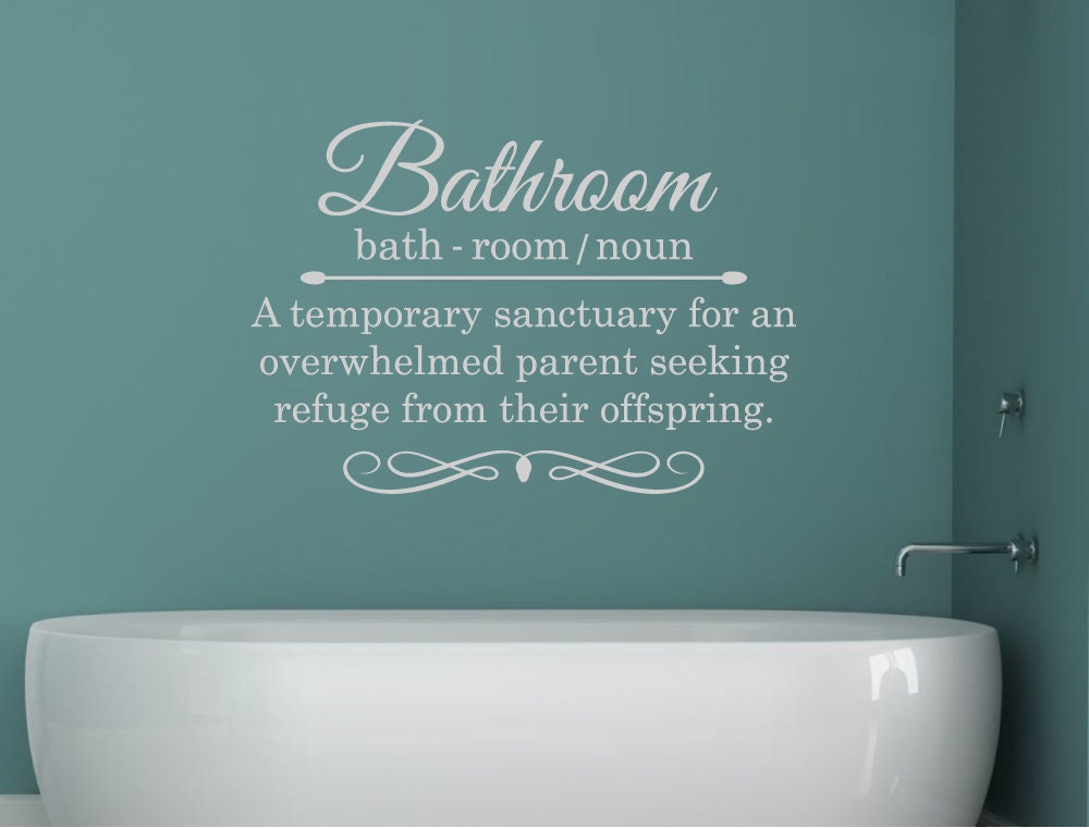 Bathroom Wall Decor, Bathroom Decal, Bathroom Wall Decal, Bathroom Wall ...