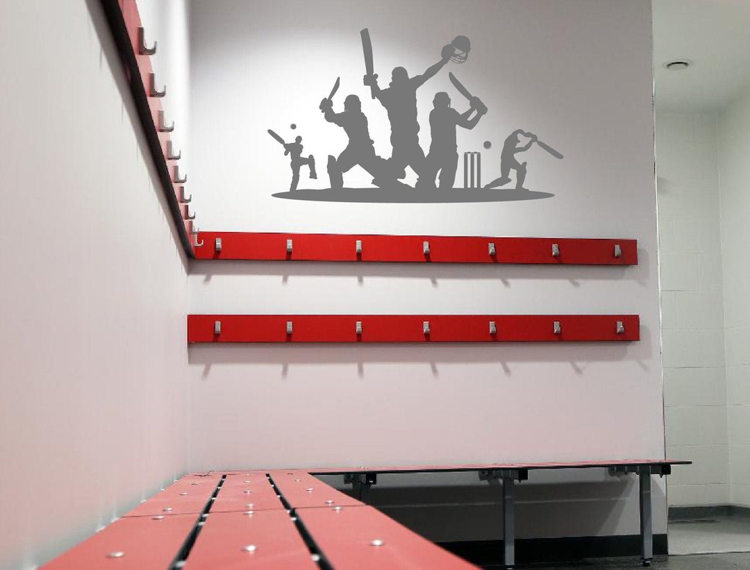 Cricket Wall Sticker, Cricket Wall Decal, Cricket Wall Art, Sport Wall ...