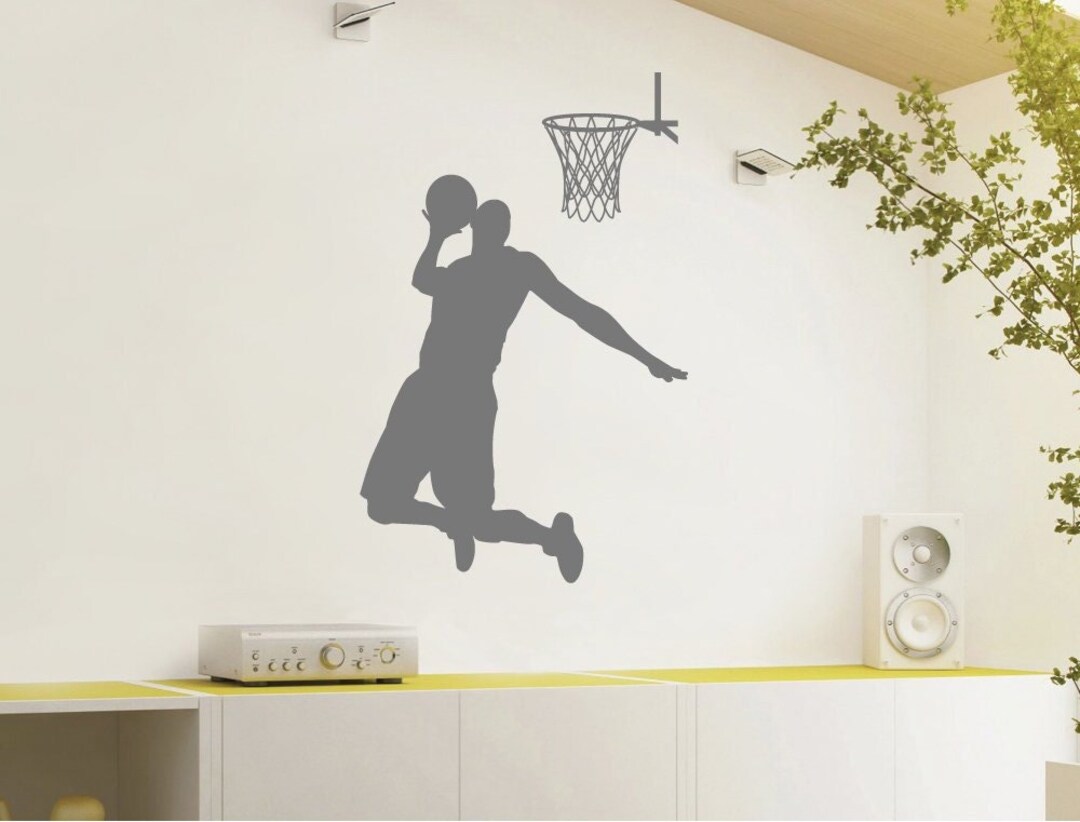 Basketball Wall Decal, Basketball Wall Sticker, Basketball Stickers ...