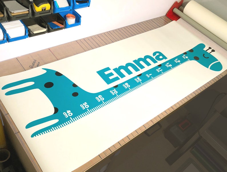 Personalised Giraffe Height Chart Wall Sticker, Giraffe Height Chart ...