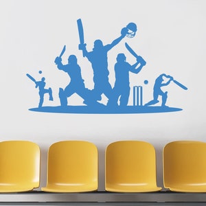 Cricket Wall Sticker, Cricket Wall Decal, Cricket Wall Art, Sport Wall ...