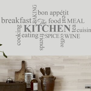 Kitchen Wall Art Word Art, Kitchen Wall Decor, Kitchen Wall Sticker ...