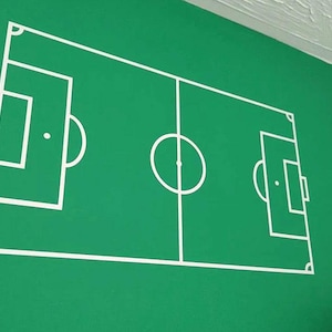 Football Pitch Wall Sticker for Soccer Bedroom, Football Lover Gift ...