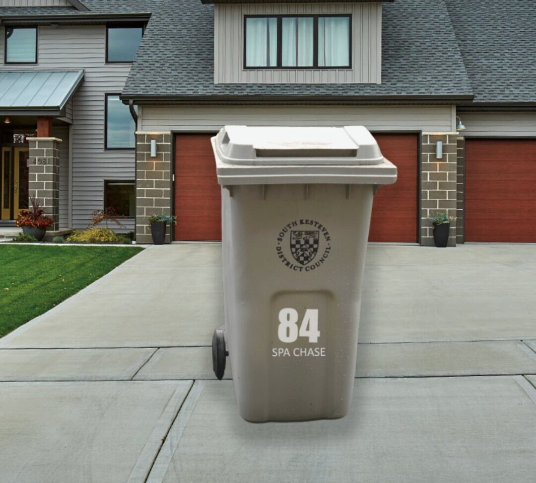 2 X Personalised Wheelie Bin Stickers With House Number and Street Name ...