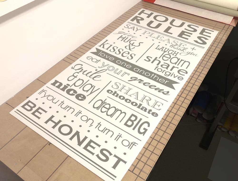 House Rules Decal Wall Decor House Rules Wall Art Sticker | Etsy