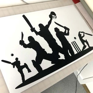 Cricket Wall Sticker, Cricket Wall Decal, Cricket Wall Art, Sport Wall ...