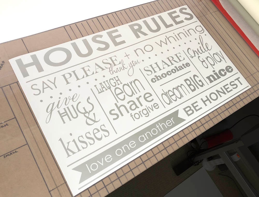 House Rules Wall Sticker, House Rules Wall Decal, House Rules Wall Art ...
