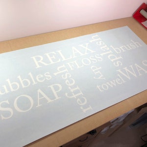 Bathroom Wall Decor Words Bathroom Decals Bathroom Wall - Etsy