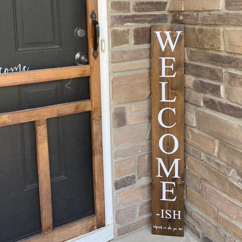 Welcome ISH Porch Sign Unwelcome Go Away Sign Wood | Etsy