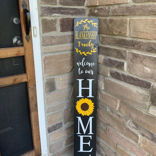 Sunflower Porch Sign - Etsy