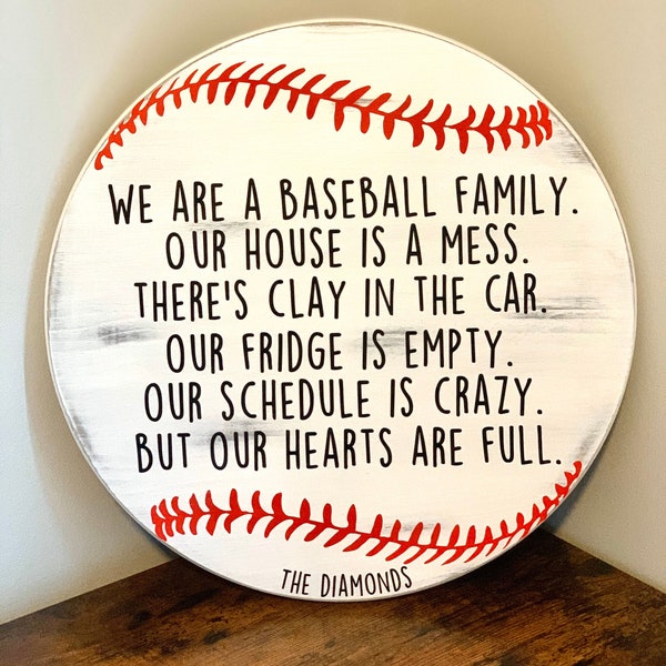Baseball Family Sign - Etsy