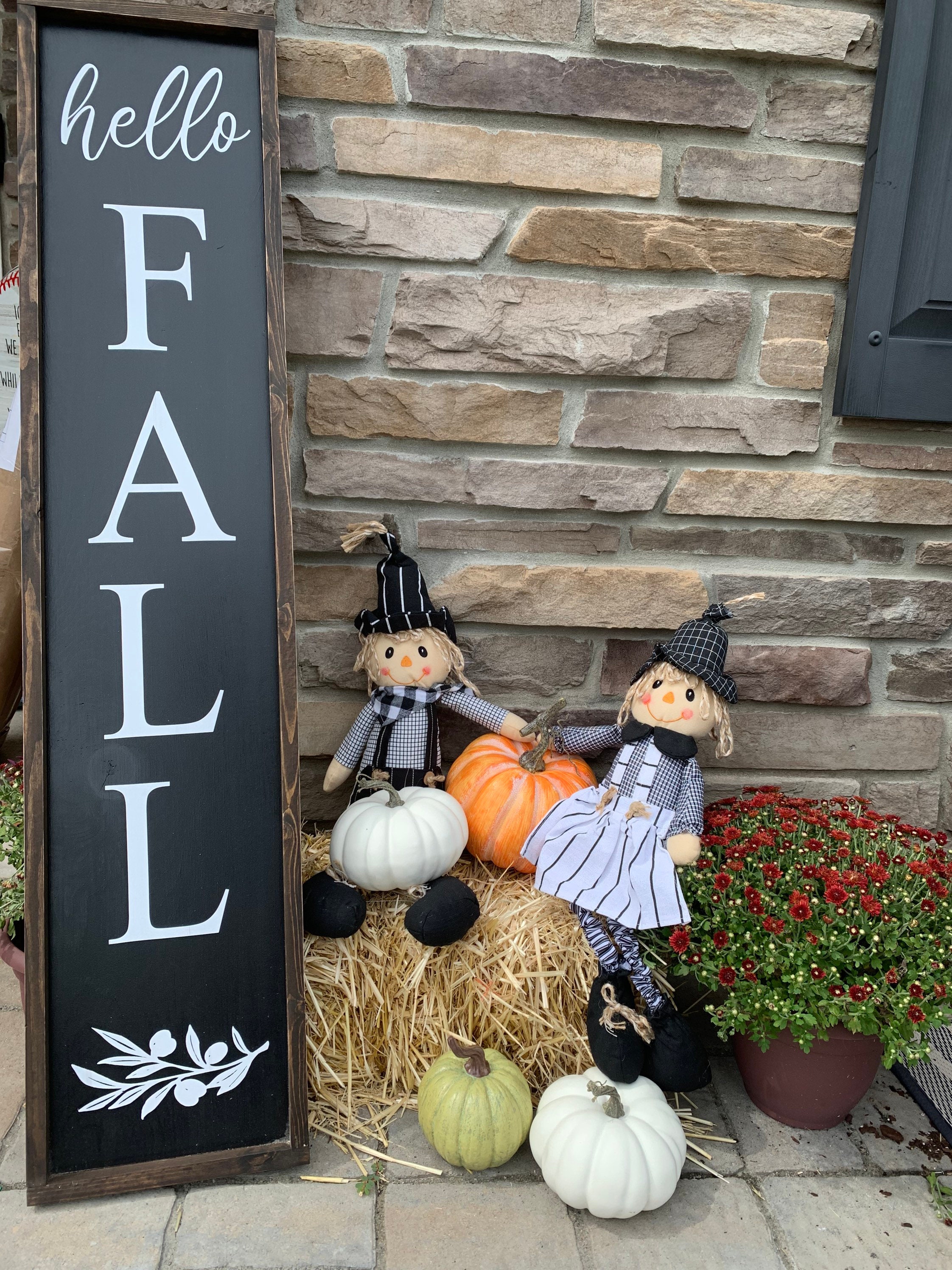 Hello Fall Porch Sign Autumn Porch Sign Harvest Fall Autumn | Etsy