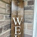 Personalized Last Name Wood Welcome Sign - Farmhouse Front Porch Decor ...