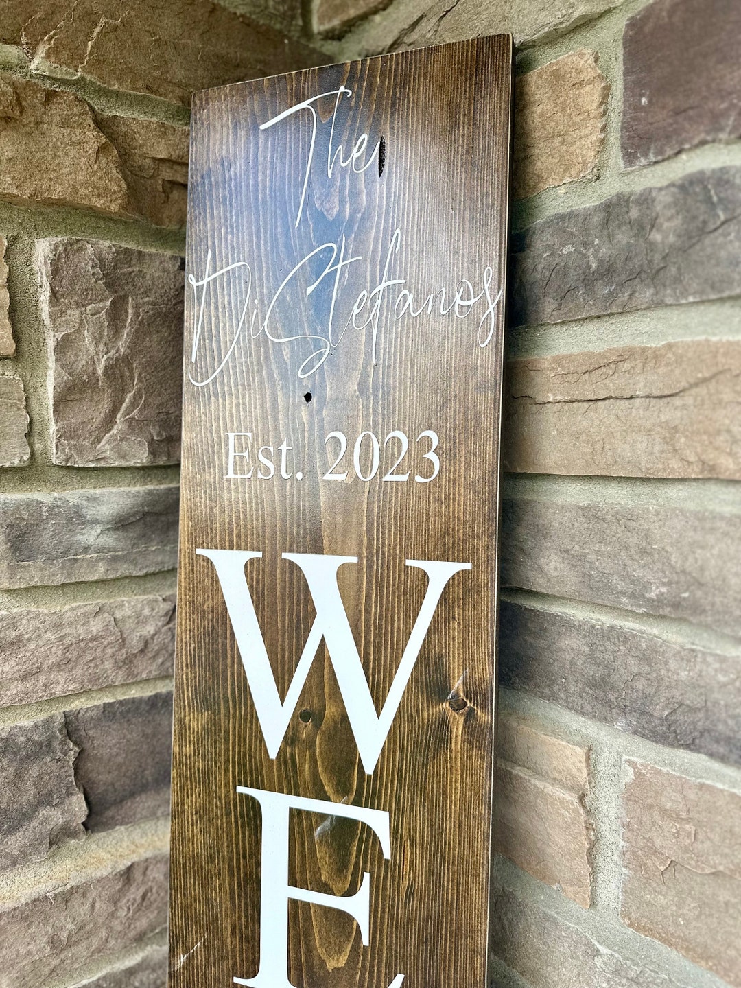 Personalized Last Name Wood Welcome Sign - Farmhouse Front Porch Decor ...
