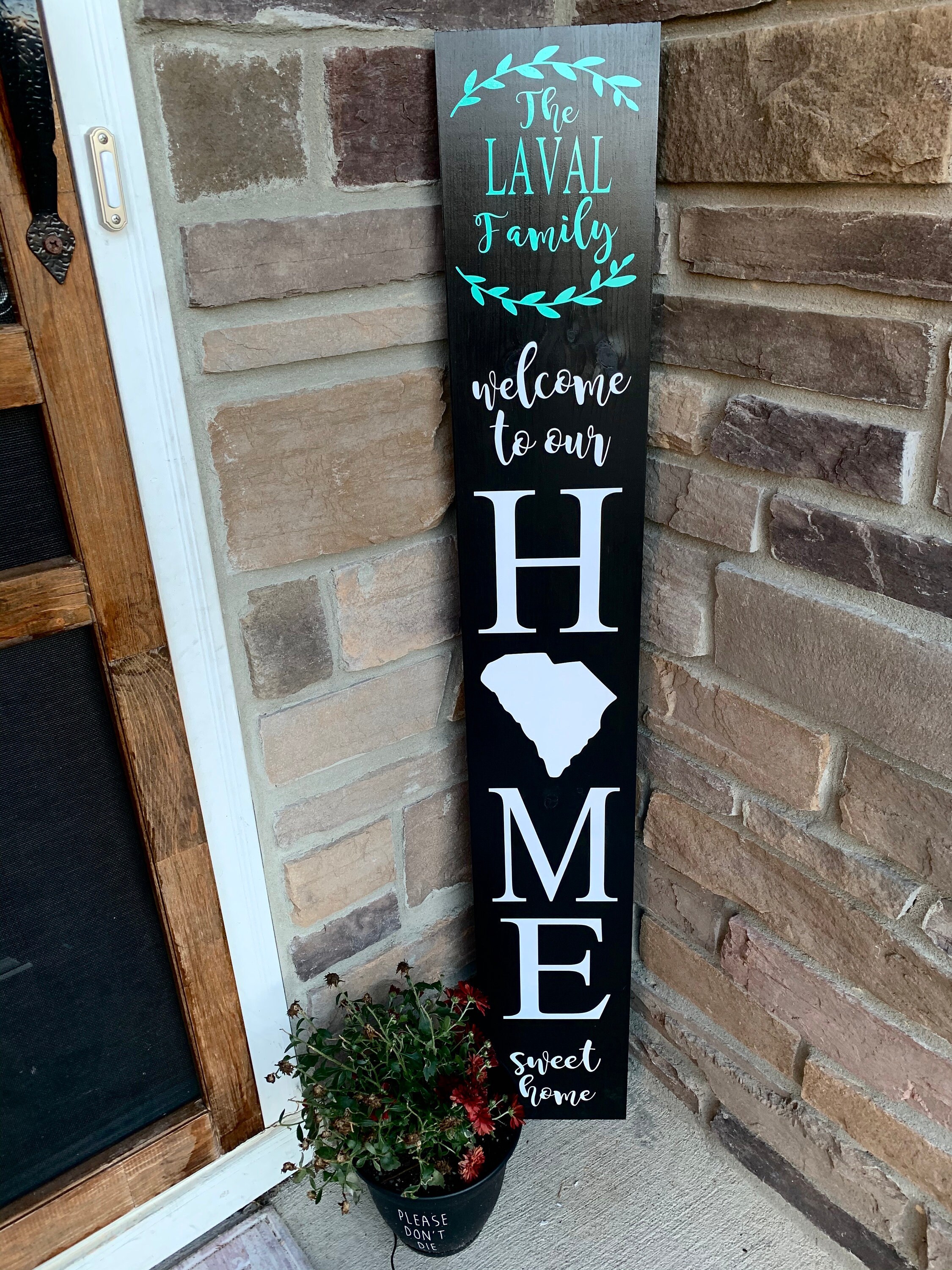 Home State Front Porch Sign Personalized Porch Sign Wood | Etsy