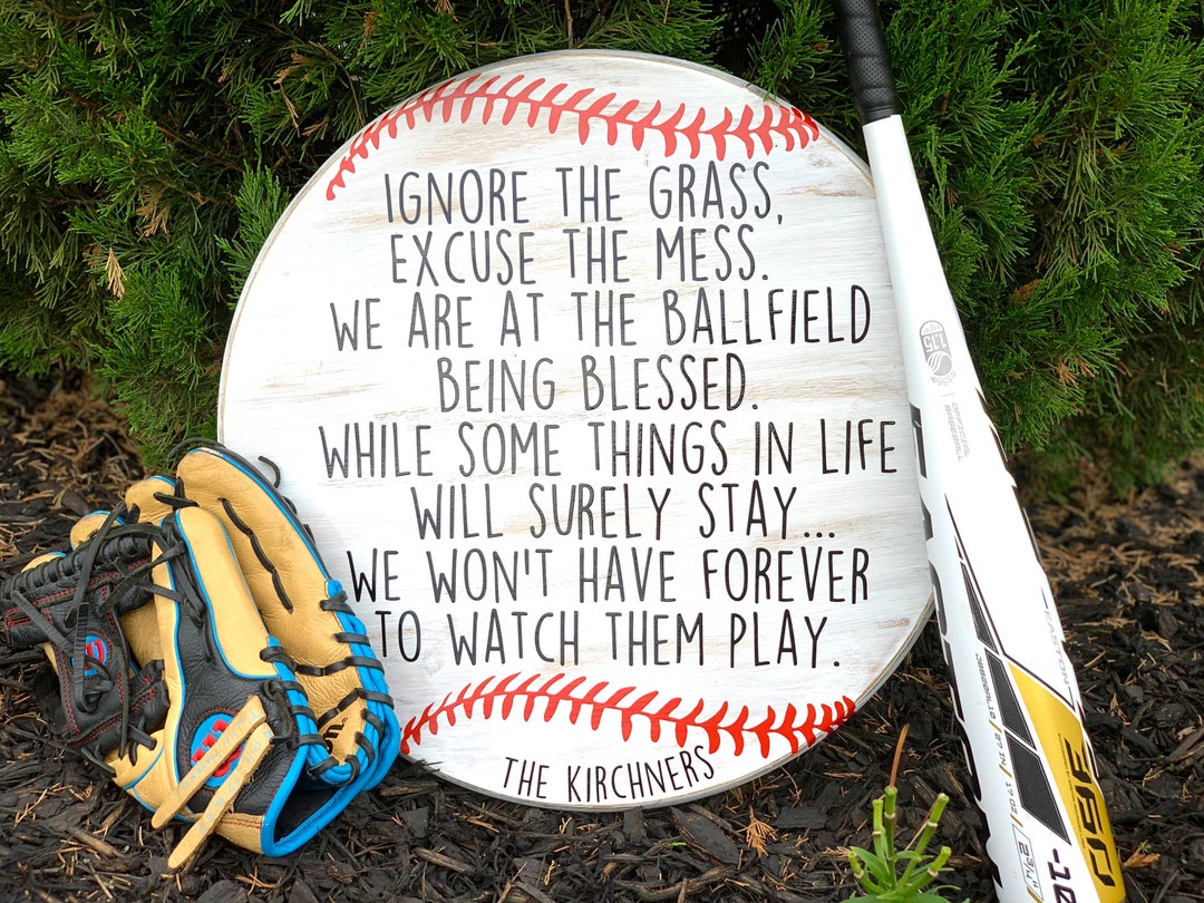 Baseball Family Sign: Distressed Wood Door Hanger, Coach Gift - Etsy