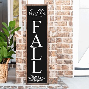Handcrafted Hello Fall Porch Sign: Farmhouse Autumn Decor - Etsy