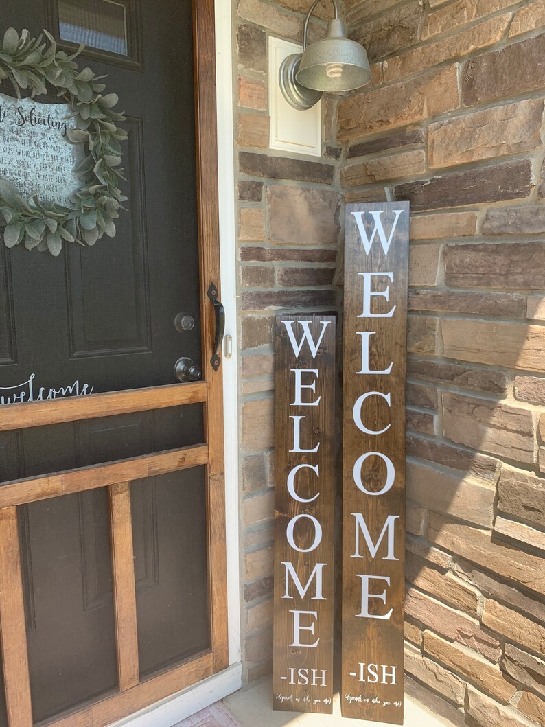 Welcome ISH Porch Sign Unwelcome Go Away Sign Wood - Etsy