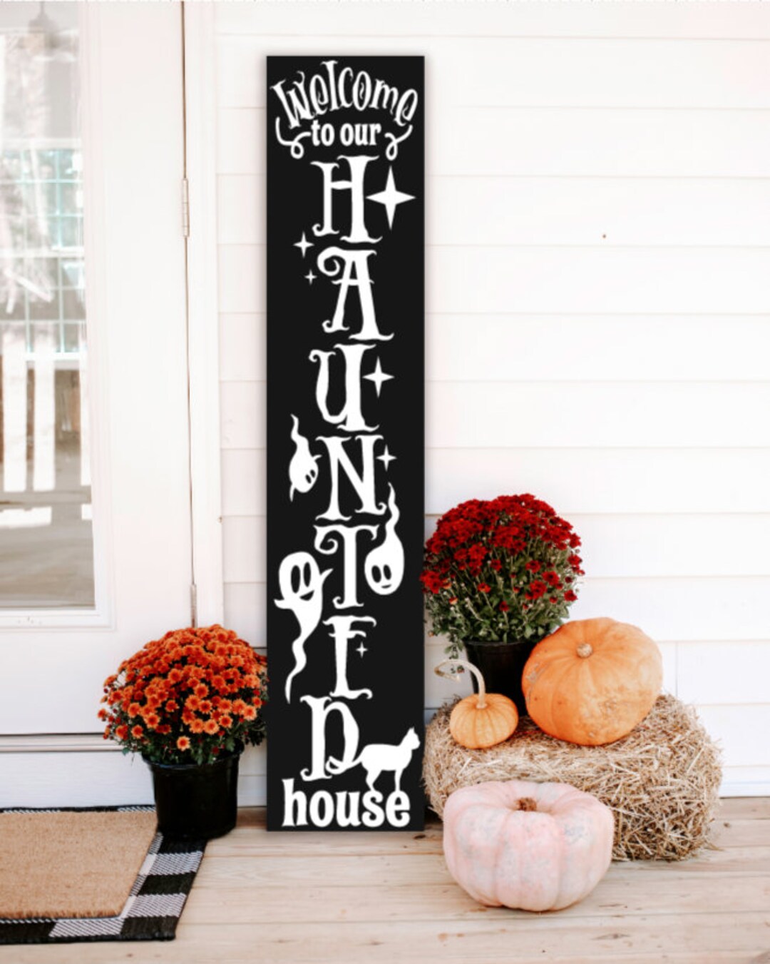 Handmade Haunted House Porch Sign: Halloween Welcome Decor - Etsy